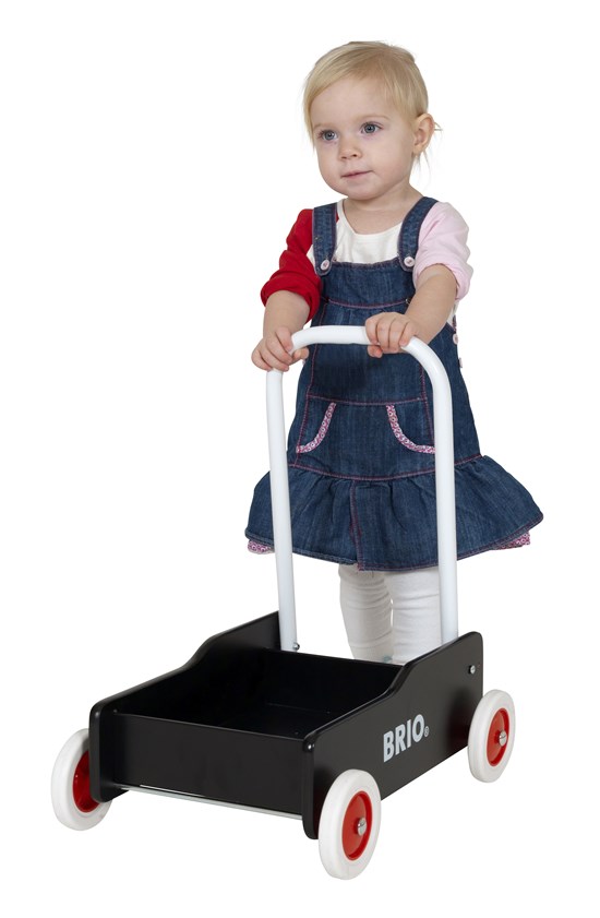 BRIO Lær-Go-Trolley, Sort - Læder, klapvogn & legebord - Babylegetøj ...