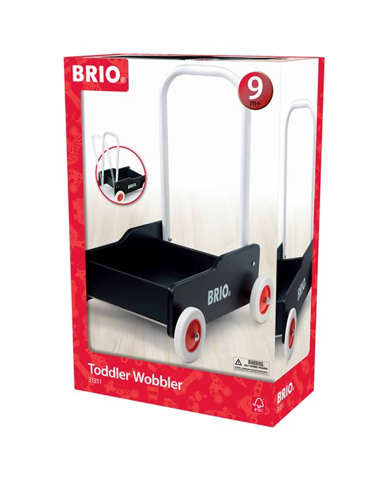 BRIO Lær-Go-Trolley, Sort - Læder, klapvogn & legebord - Babylegetøj ...